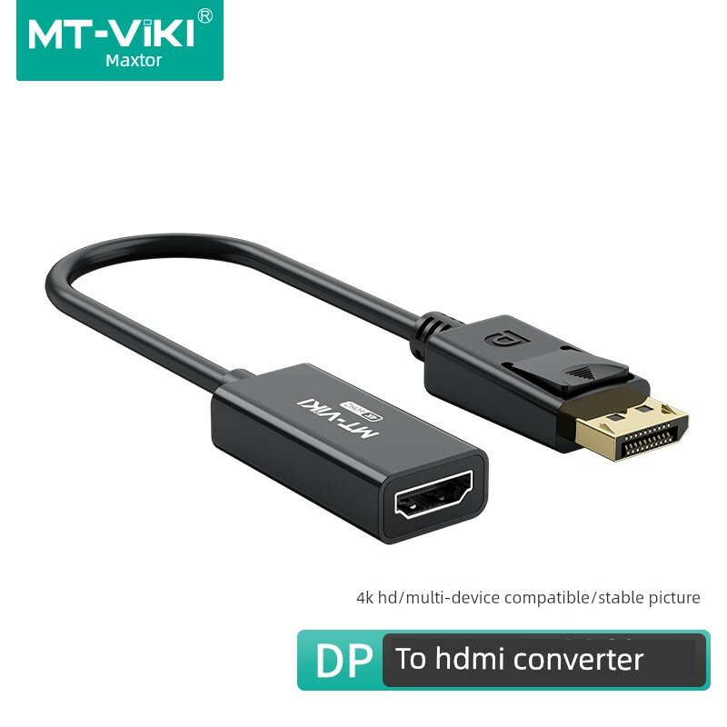 Адаптер Maxtor DP-HDMI, конвертер интерфейса высокой четкости 4K60 для подключения ноутбука к монитору или проектору