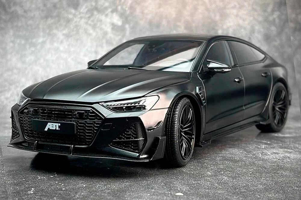 Модель коллекционная KENGFAI Audi RS7 abt sportback 2026 matt black / ауди РС7 абт матовый черный