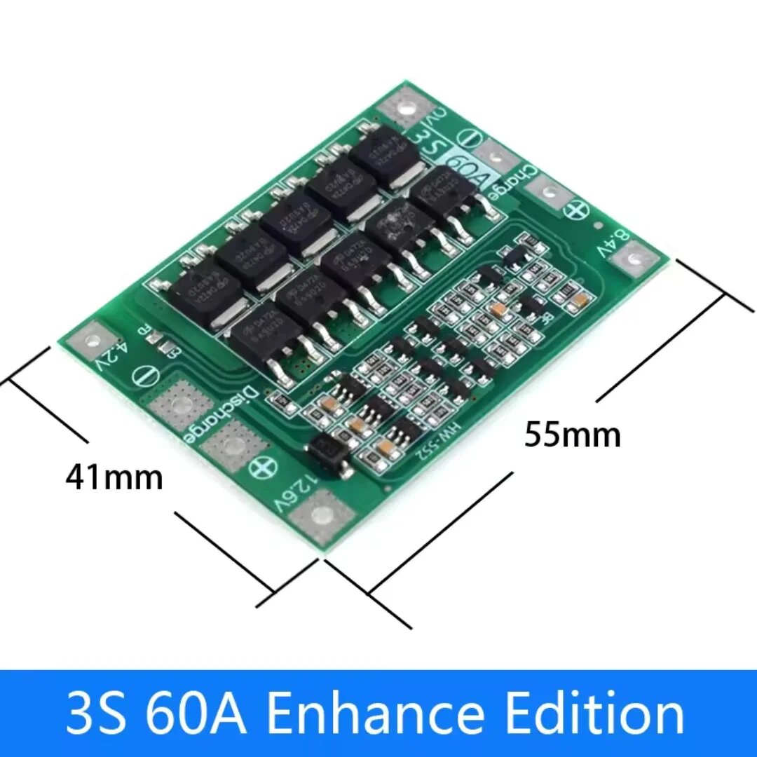 Плата защиты Li-ion 3S 60A Enhance Edition