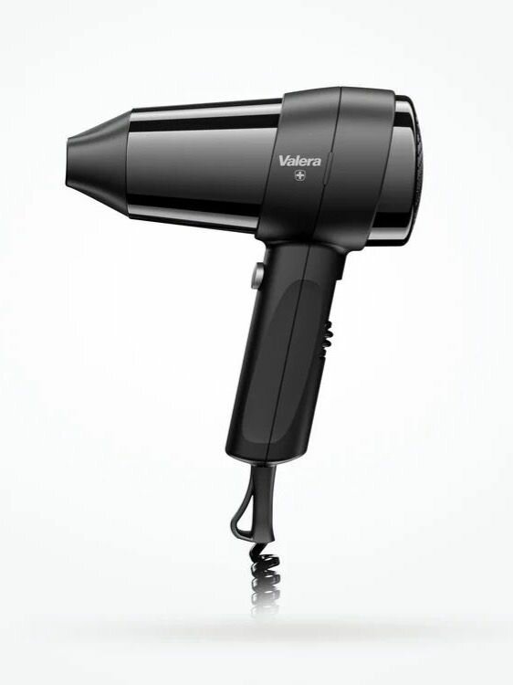 Фен Valera Hospitality Action 1800 Push (542.14 All black), мощность 1800 Вт, спиральный шнур, холодный воздух, концентратор