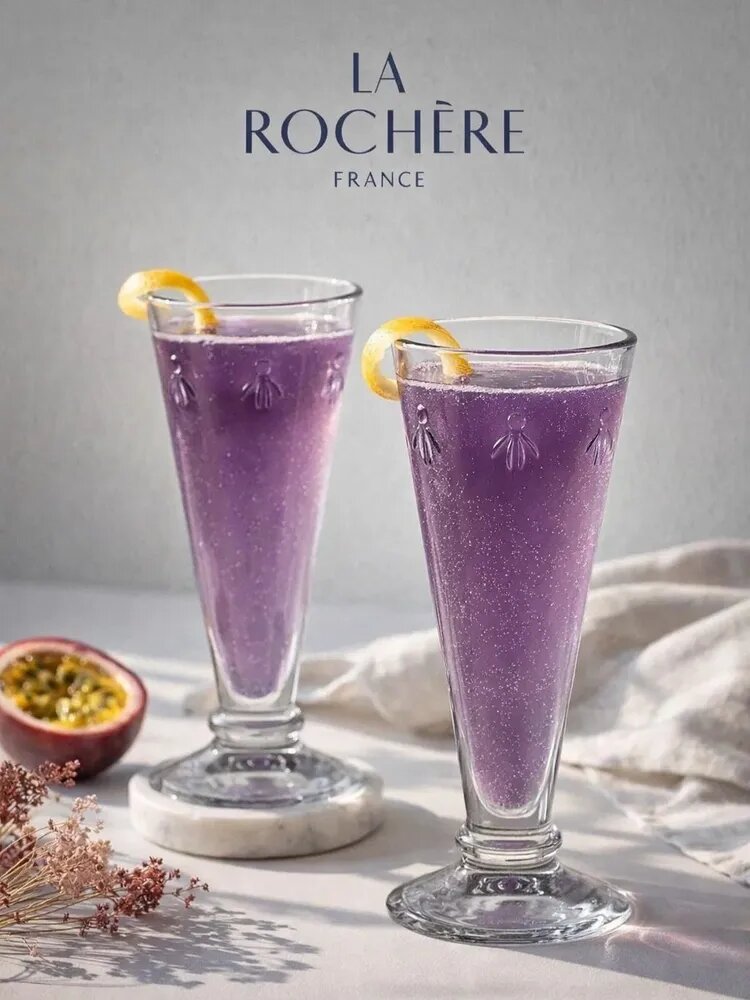 Бокалы для шампанского, подарочный набор "пчелка" La Rochere "ABEILLE" 2 шт 150 мл. Франция