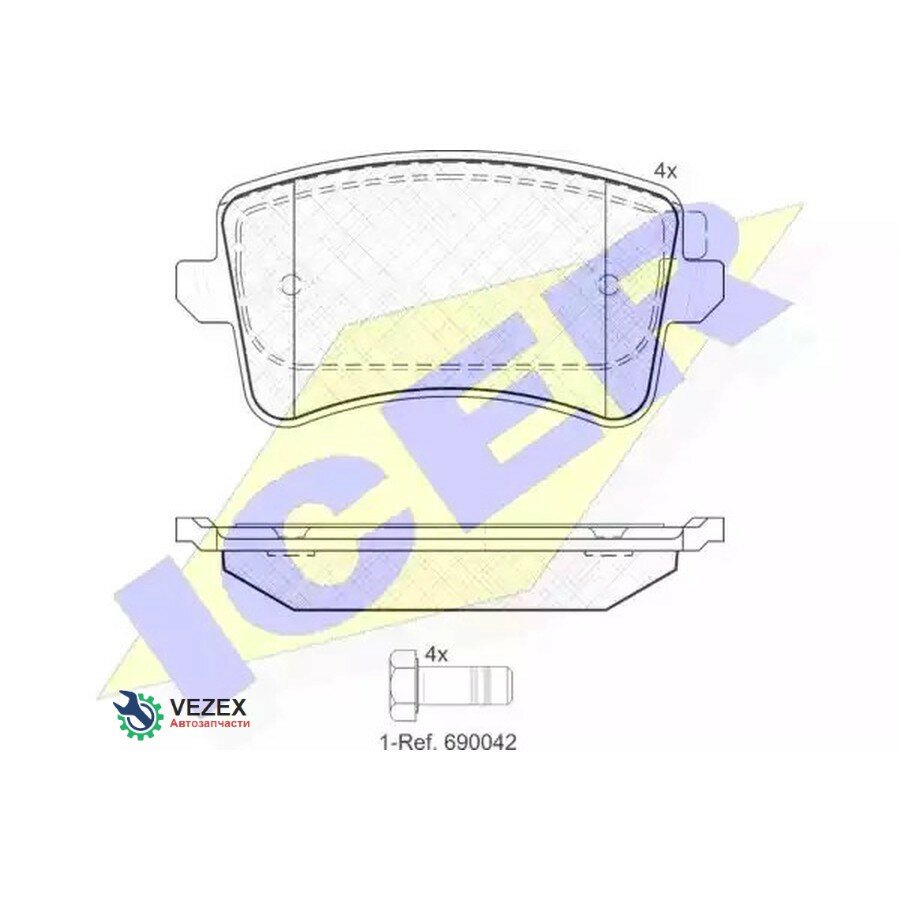ICER 181835 181835 колодки дисковые задние!\ Audi A4/A5 1.8TFSi-3.2FSI/2.7TDi 07>