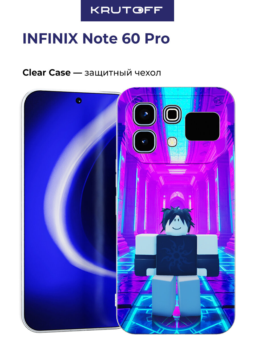 Чехол-накладка Krutoff Clear Case Roblox-Форсакен Ту Тайм (Forsaken Two Time) для INFINIX Note 60 Pro