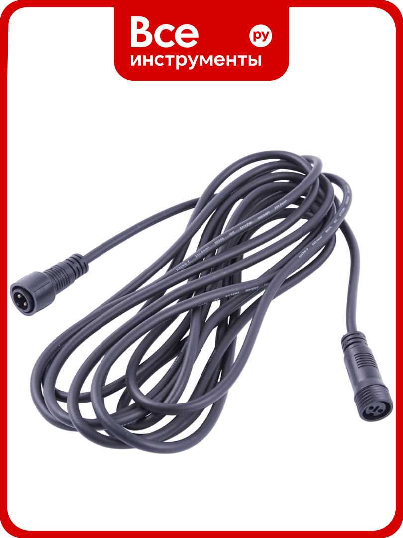 Удлинитель для гирлянд Uniel UCX-F90 E/5M/BK UL-00013227, пластиковый корпус, защита IP67, уличное применение