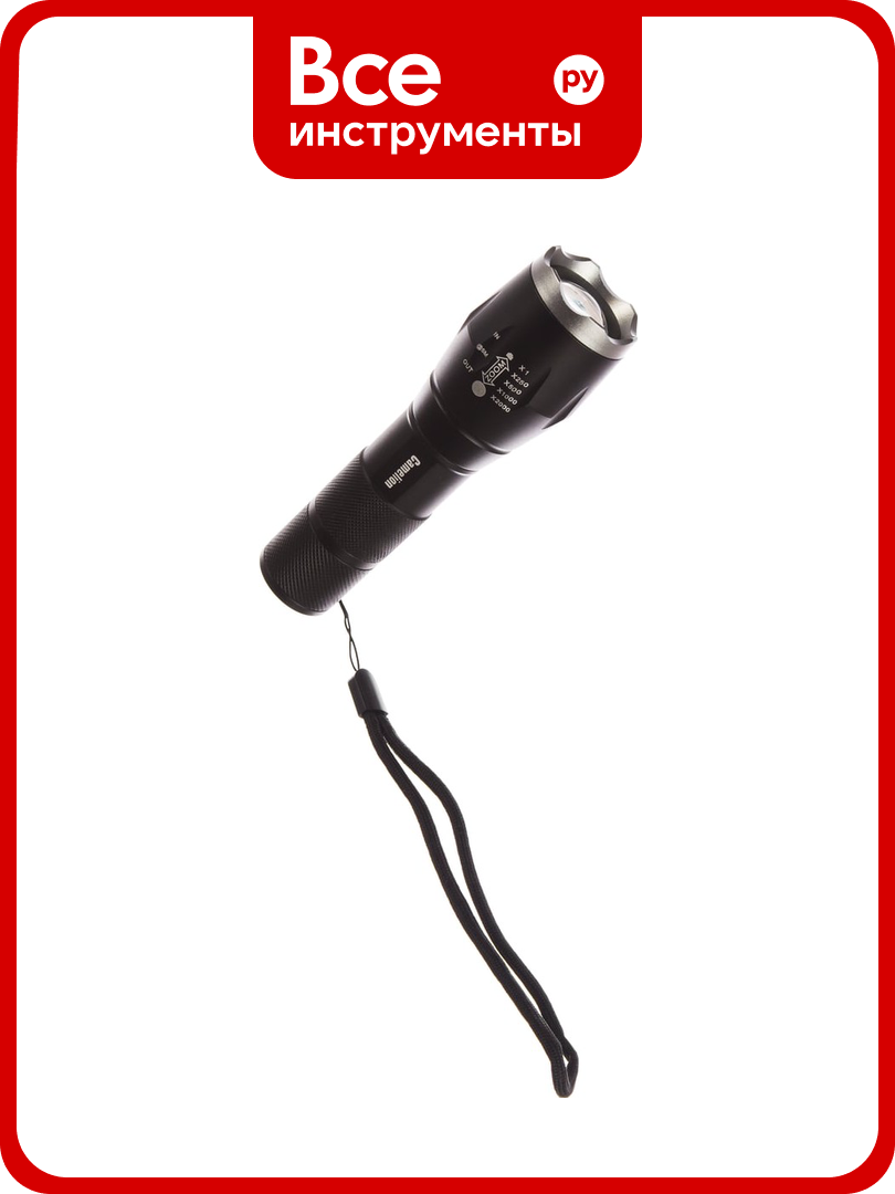 Фонарь Camelion LED5136 черный, LED XML-T6, ZOOM, 5 режимов, 3XLR03 в комплекте, алюминий, блистер 12971