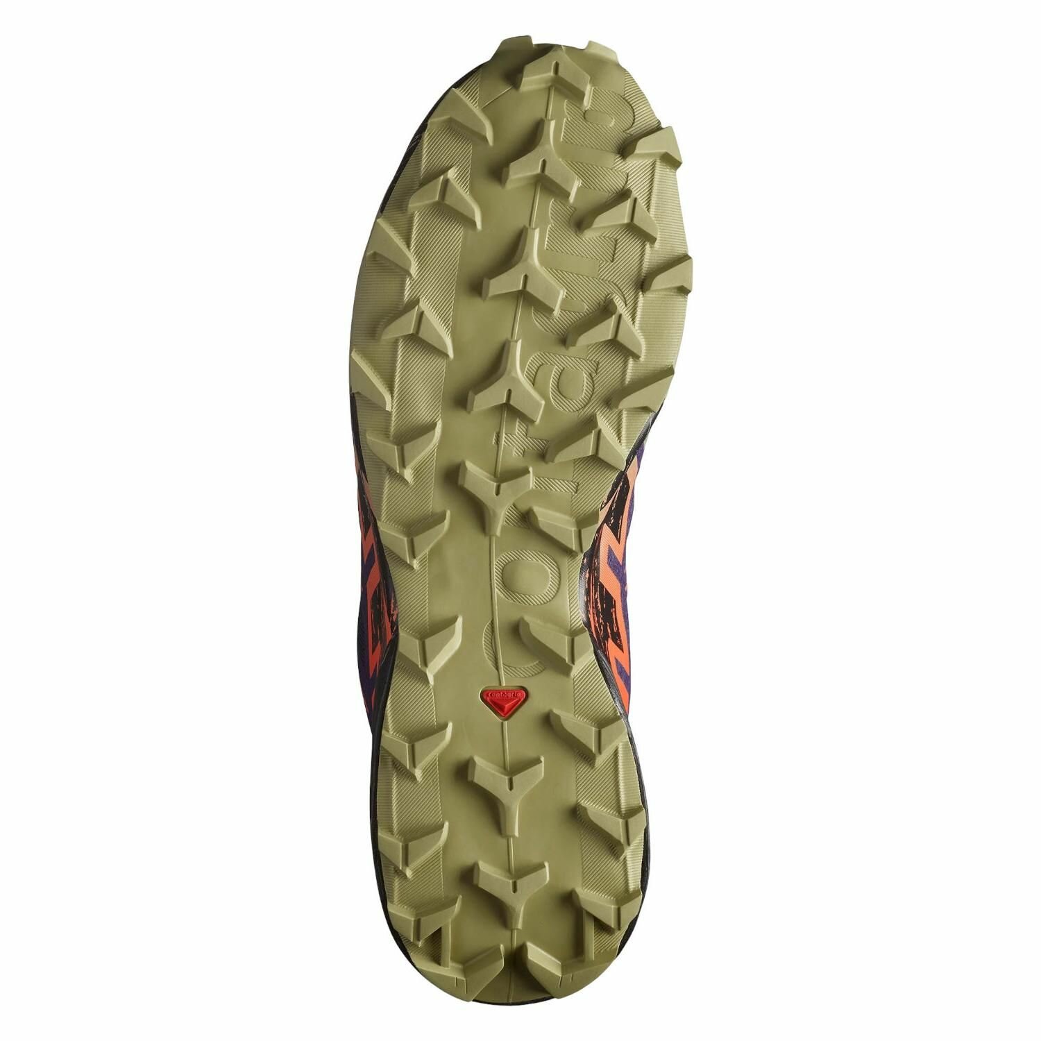Кроссовки Salomon Speedcross 6, размер RU 47 UK 12.5 USm 13 СМ 30.5, черный, фиолетовый, оранжевый, белый — фото 1