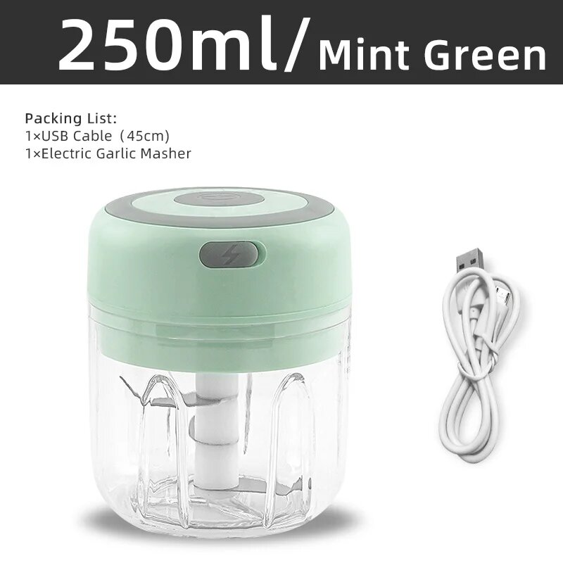 Электрический измельчитель чеснока 250мл, Mint Green