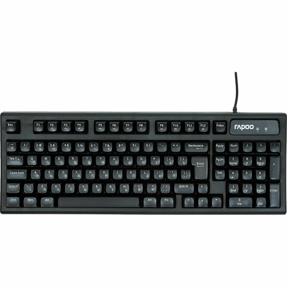 Клавиатура RAPOO проводная NK2800, цвет - черный, 2379981
