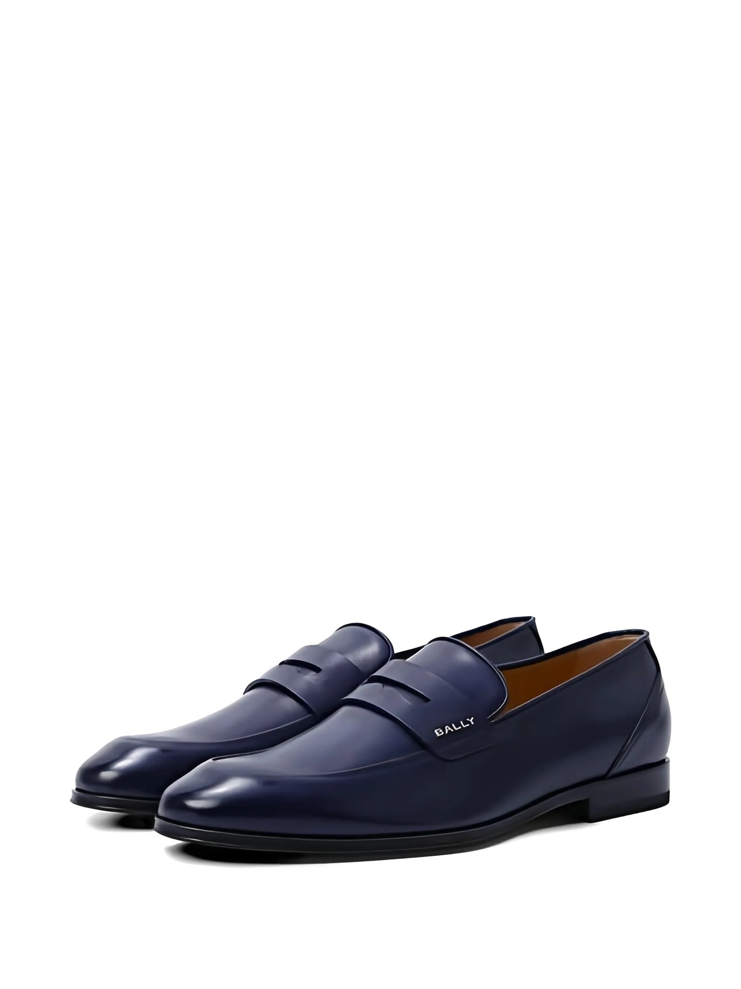 Лоферы Logo-plaque leather loafers