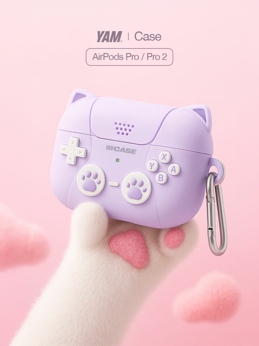 Чехол для наушников AirPods Pro или Pro 2 силиконовый c карабином