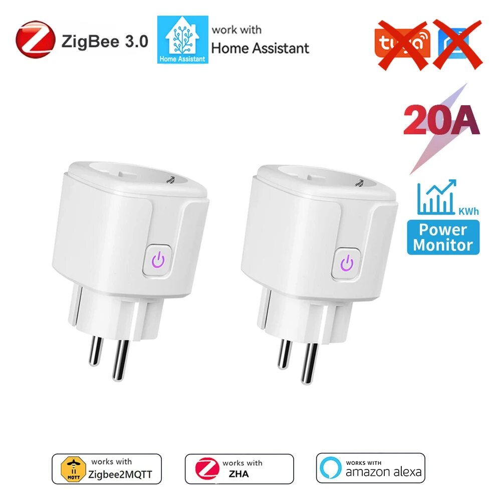 Kayesmart Smart Plug Zigbee 3.0 20A (2шт)