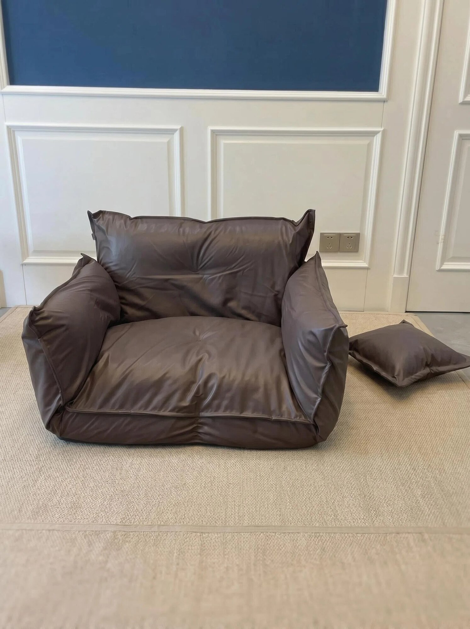 Диван-кресло, кофейный, складной, японский, Memory Foam, ширина 80 см