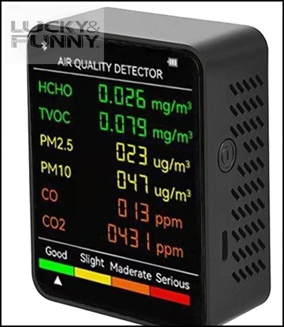 Измеритель качества воздуха 0911, для измерения формальдегида, CO2, PM2.5, PM10, TVOC, и др. параметров