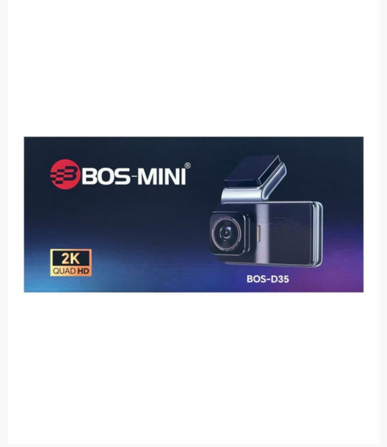 Видеорегистратор BOS-MINI D35, 2K (2592 1520), 140 , с камерой заднего вида