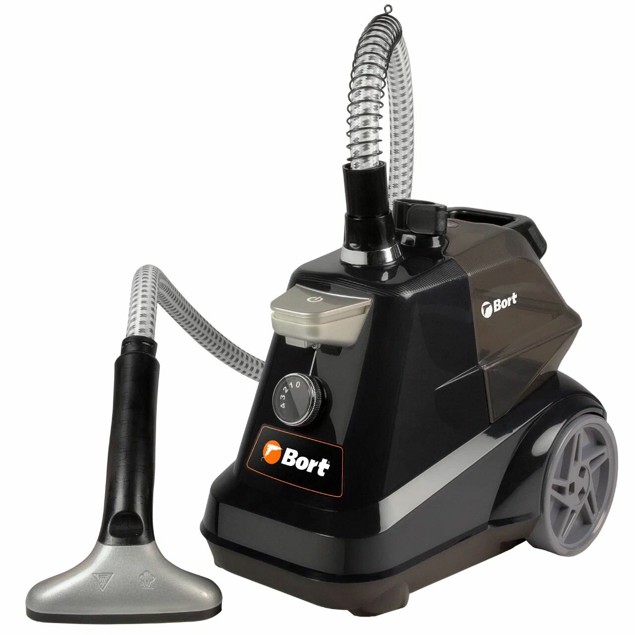 Отпариватель Bort "Comfort + Black Edition", напольный, 2350Вт, 3л, черный