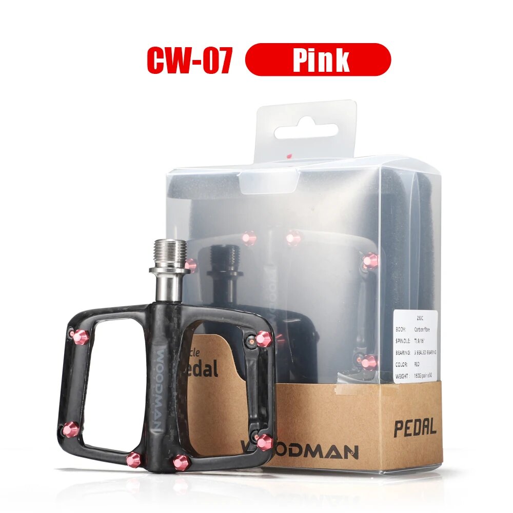 WOODMAN карбоновые складные педали CW07 pedal-pink