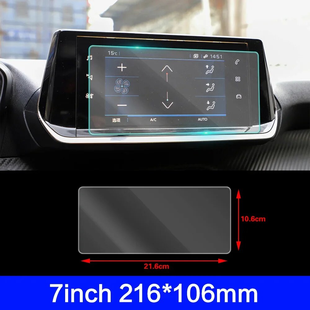 Для Peugeot 2008 2014-2021 автомобильный мультимедийный видео GPS-навигатор ЖК-экран 7inch 216x106mm