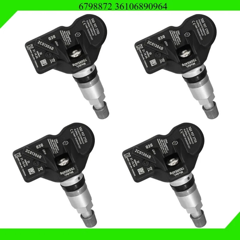 4 шт./лот, 433 МГц для BMW 5 6 7 X1 X3 X4, система контроля давления в шинах TPMS, автомобильный датчик TPMS 36106798872 36106874830 36106890964