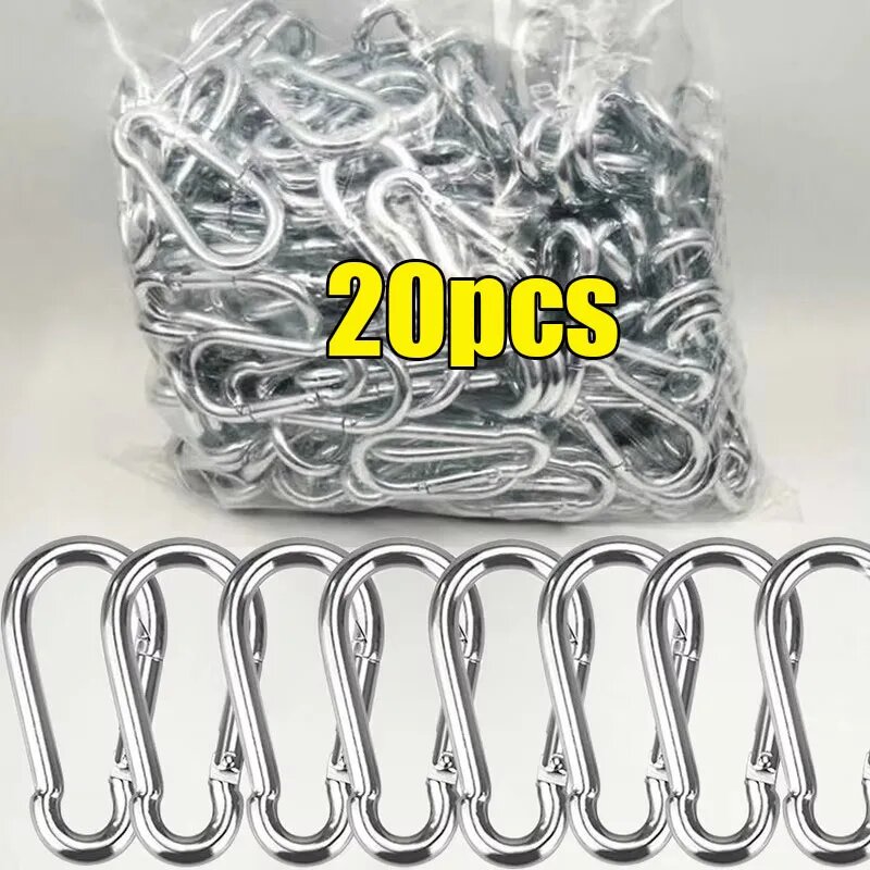 Мини-карабины серебряного цвета из алюминиевого сплава 20pcs