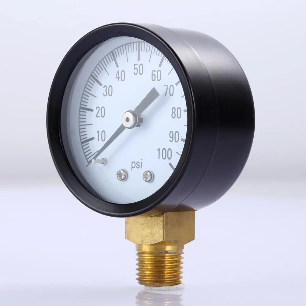 Манометр для сжатого воздуха 0 100 psi, 5 см, металлический корпус