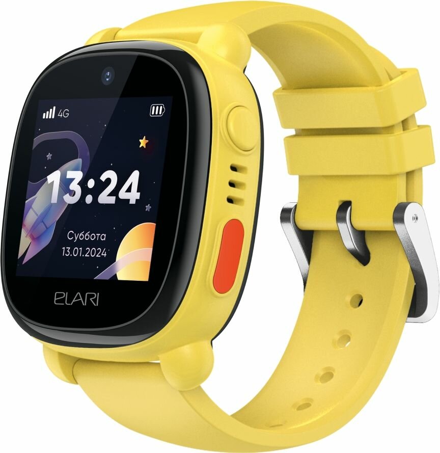 Смарт-часы Elari KidPhone 4G Lite 1.3" IPS желтый