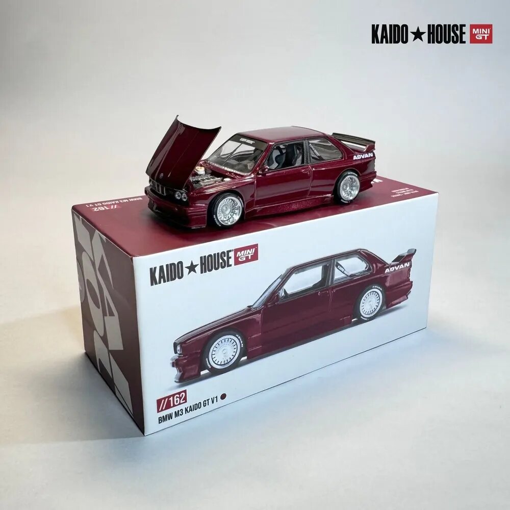 MINI GT+KAIDO HOUSE Khmg162 BMW M3 (E30) gt v1 Под Давлением Автомобиль Модели 1/64 Kaido Works V1