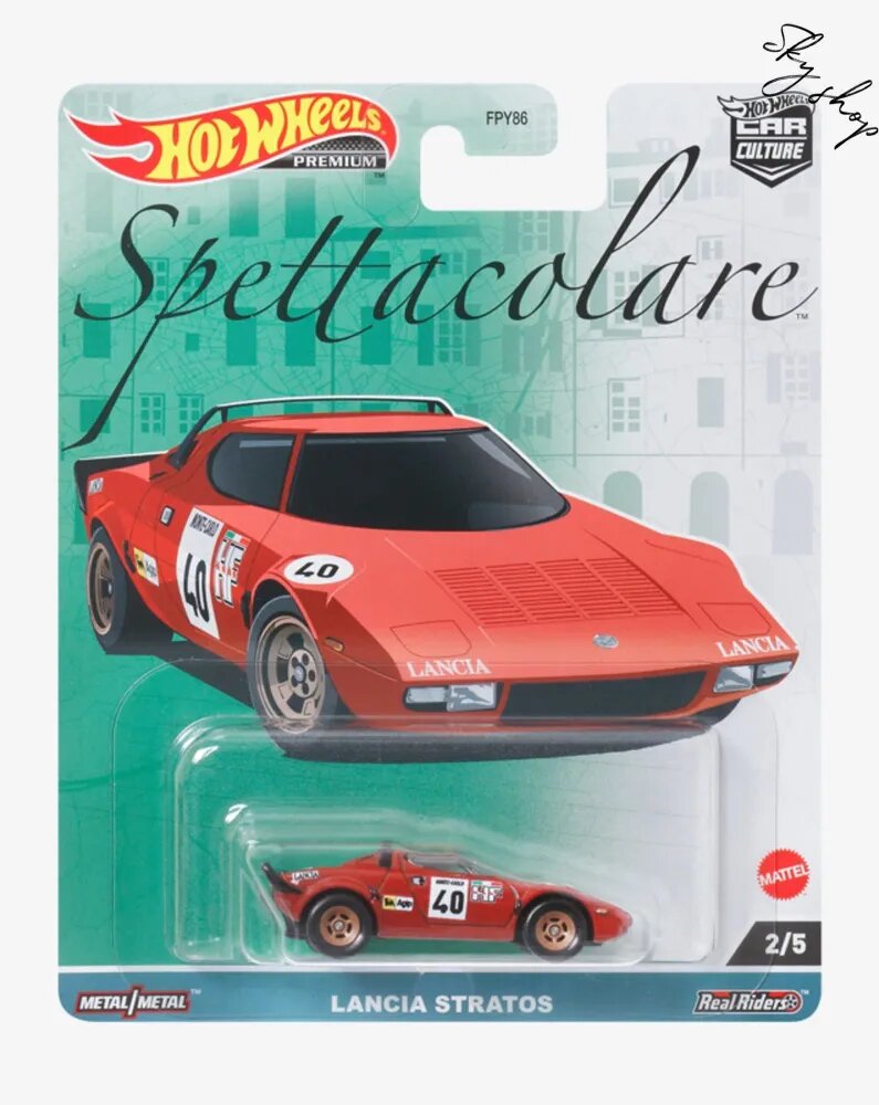 Машинка Hot Wheels Premium Car Culture 1:64 Spettacolare Lancia Stratos
