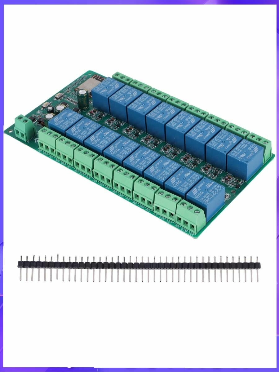 ESP8266 WIFI 16-канальный релейный модуль ESP-12F Development Board Power, модуль, режим питания 12 В