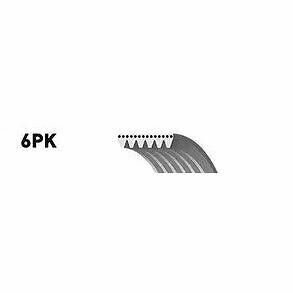 Приводной ремень, поликлиновой GATES 6PK1290 6pk1290 6P K1288 407112