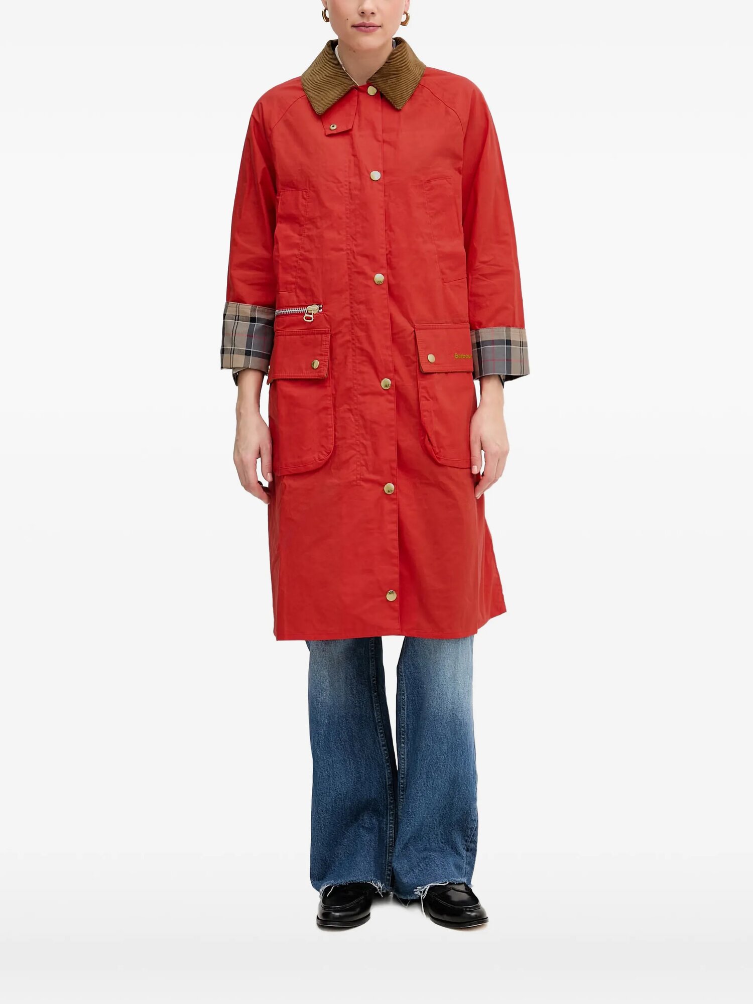 Пальто Corduroy-collar raglan-sleeve coat