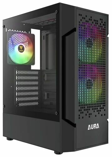 Компьютерный корпус GAMDIAS AURA GC7 ARGB (16333-442E3-30000-G) черный - Midi Tower, ATX, USB 2.0 Type-A, USB 3.2 Gen 1 Type-A