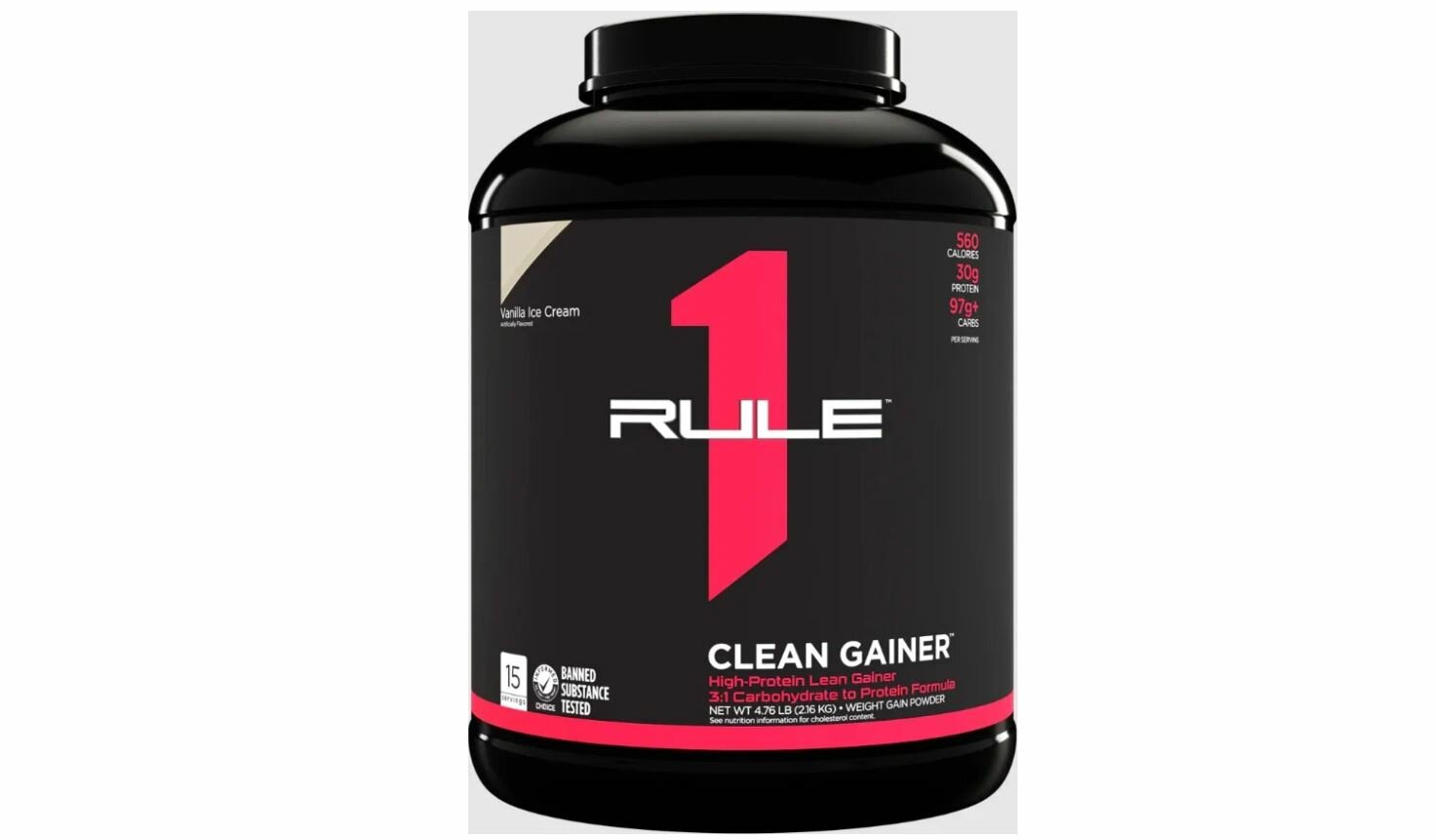Rule One CLEAN GAINER, Чистый гейнер, 2.2 кг (Ванильное мороженое)