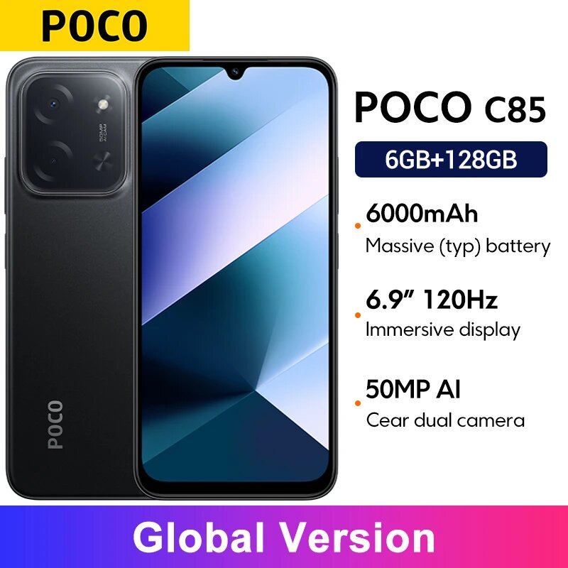Смартфон Poco C85, 6/128ГБ, global