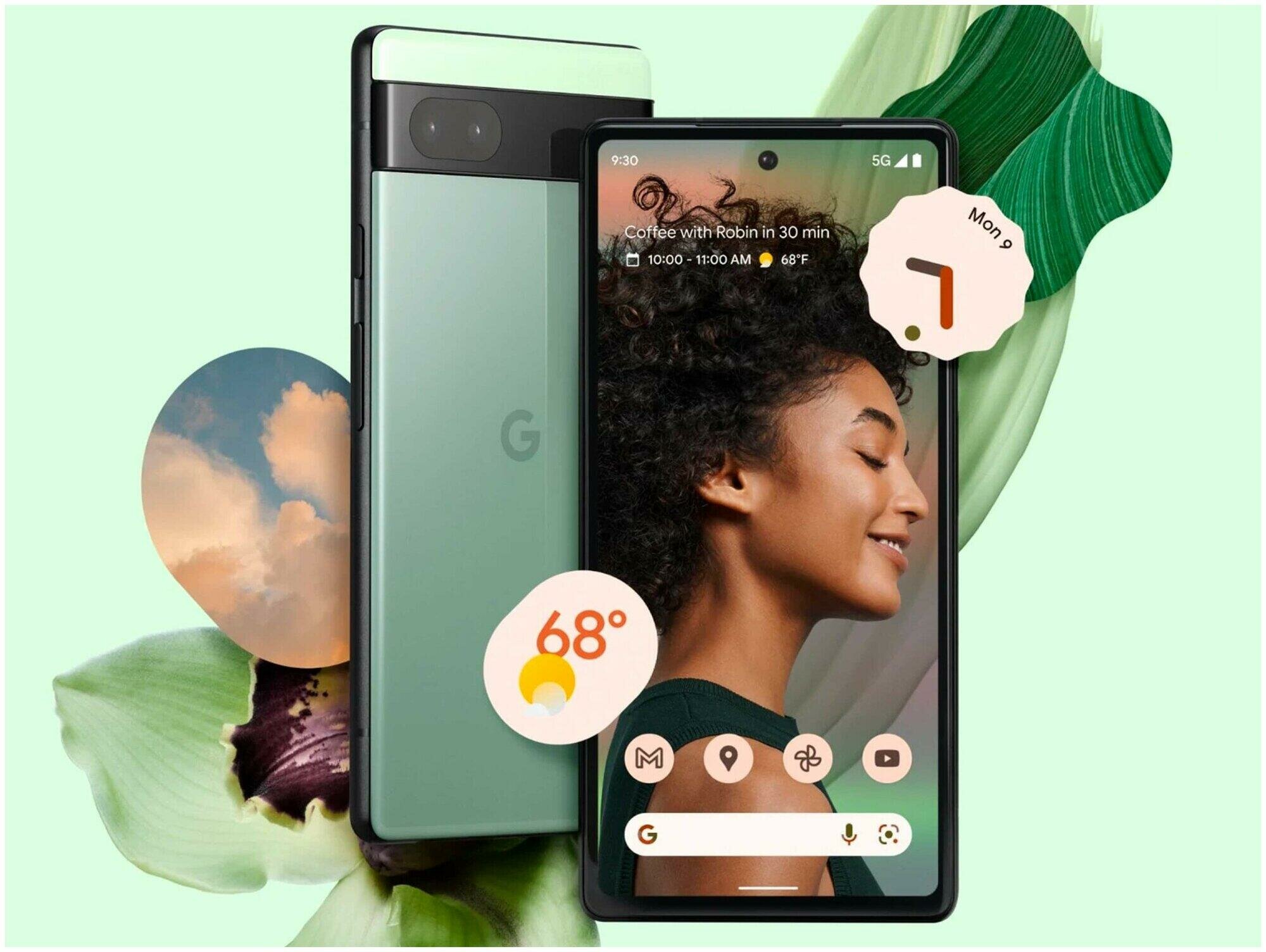 Смартфон Google Pixel 6A, 6/128Gb, JP, Sage (Зеленый)