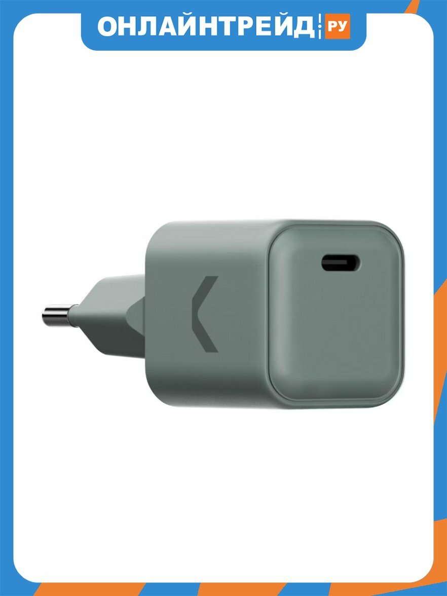 Сетевое зарядное устройство Commo 35Вт Mini Charger, 35 Вт, серо-зелёный