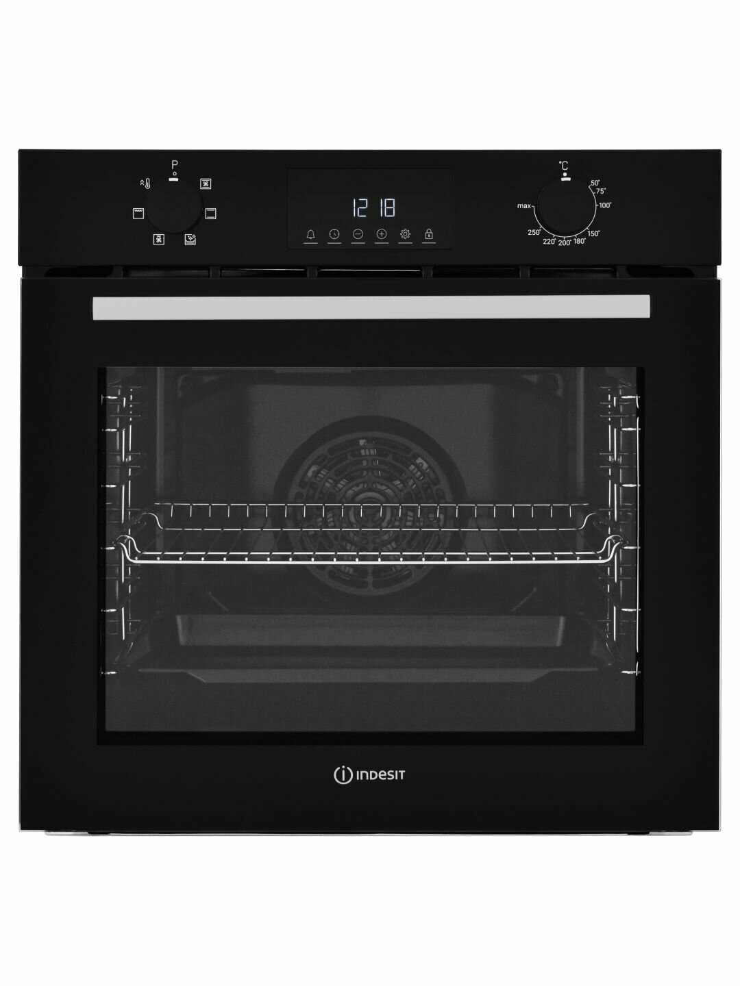 Духовой шкаф Indesit IFE 3644 BL, электрический, с конвекцией и грилем, черный