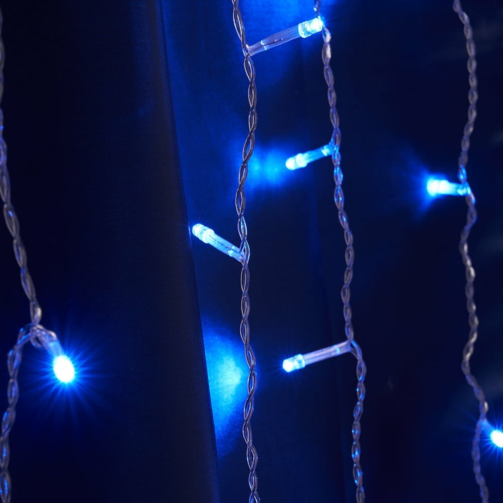 Гирлянда FERON Штора 230V 240 LED синий, длина 5,3м, IP44, шнур 3м, CL23 32350 — фото 1