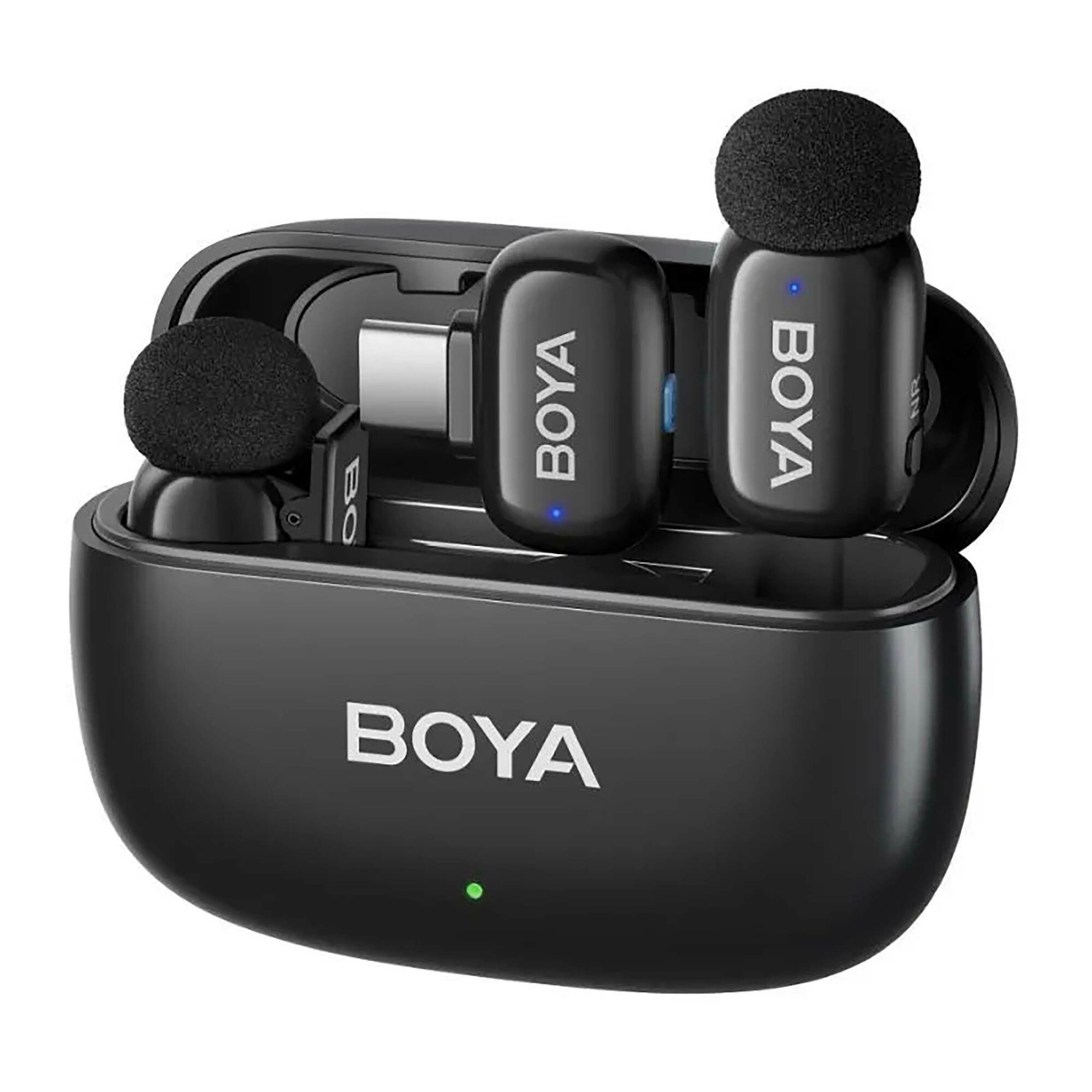 Беспроводная микрофонная радиосистема Boya BOYAMINI 2 ультракомпактная, двухканальная, USB-C, с кейсом
