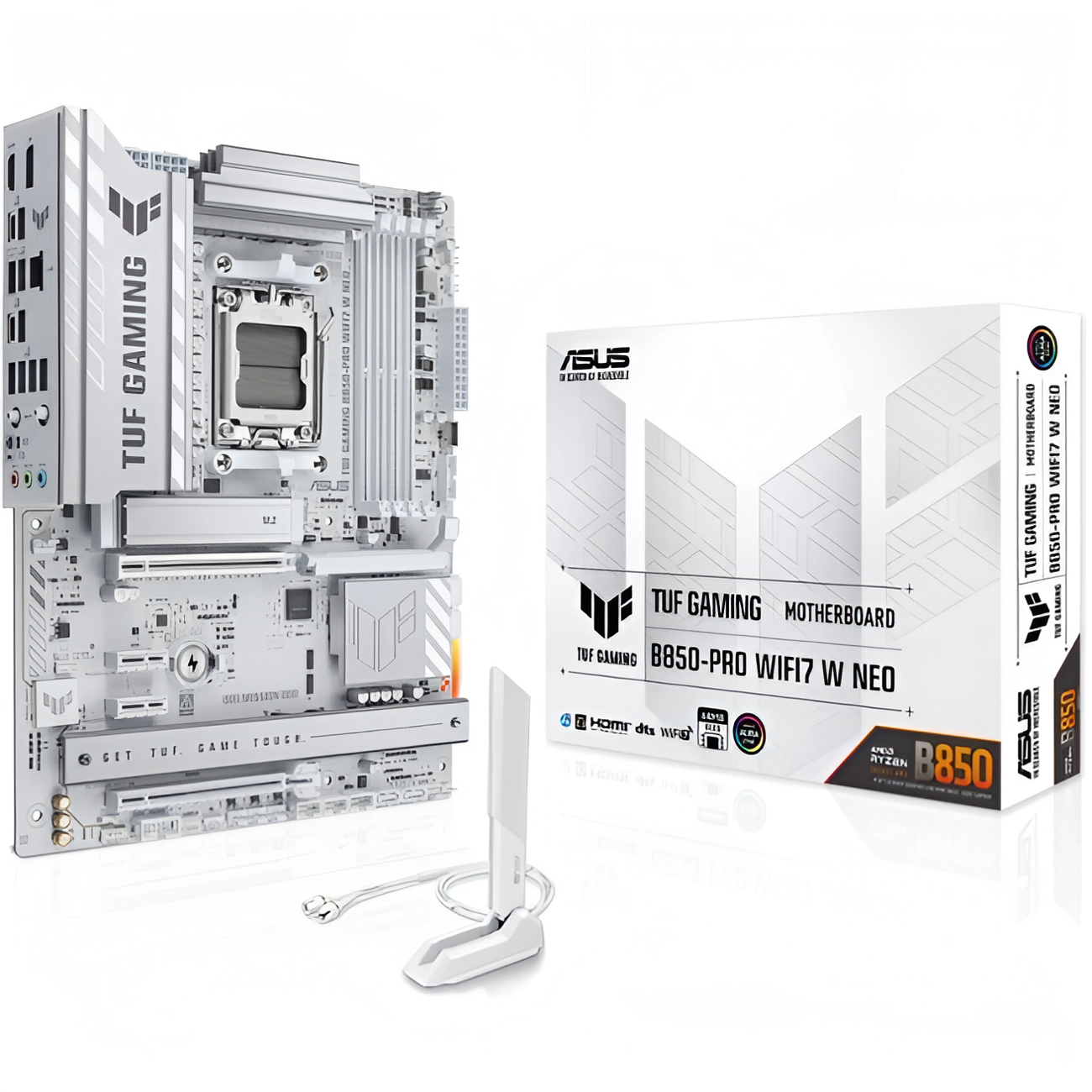 Материнская плата ASUS TUF GAMING B850-PRO WIFI7 W NEO (AM5/AMD B850/4xDDR5/2xPCI-Ex16/M.2/SB/Wi-Fi/BT/GLAN/DP/HDMI/ATX)