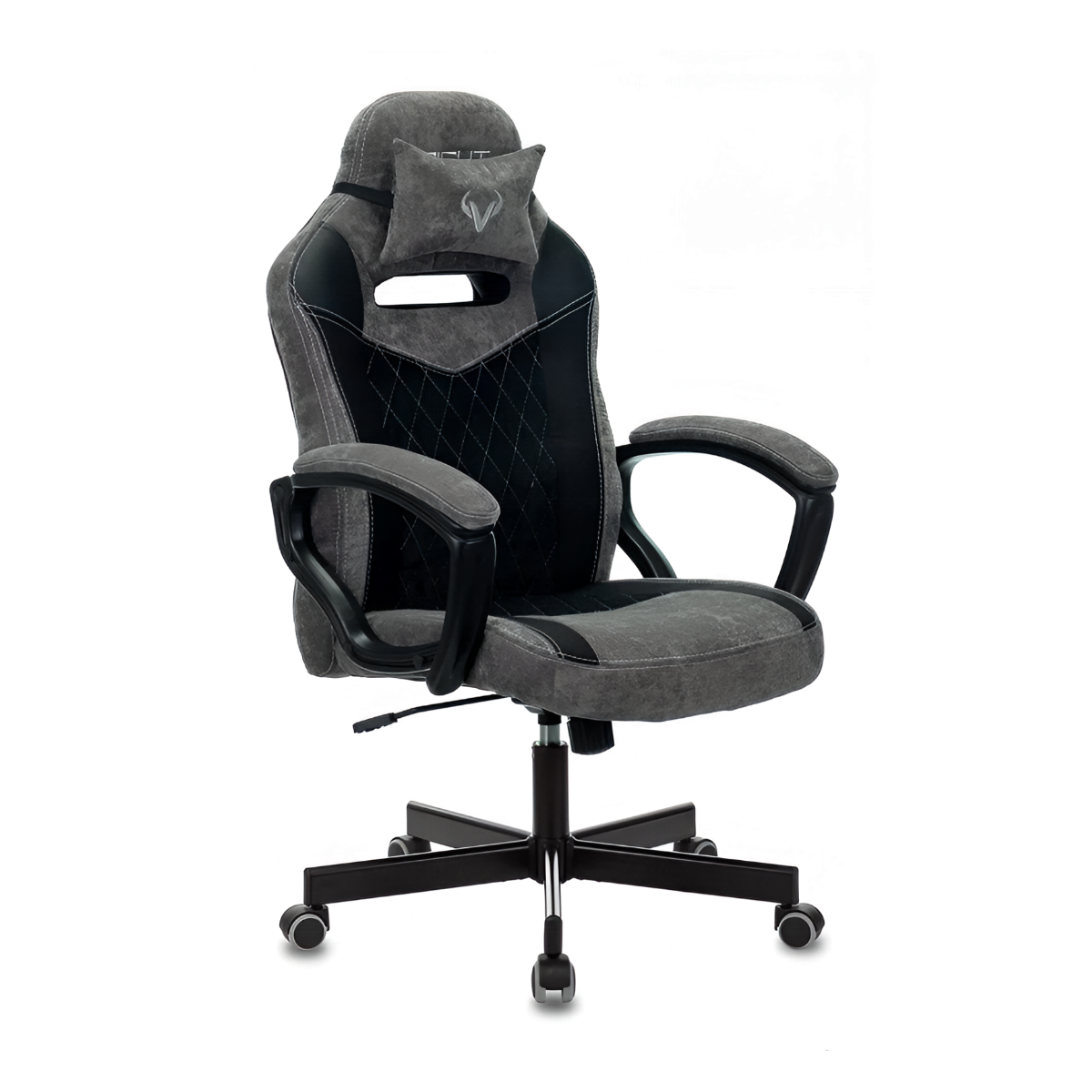 Кресло игровое Бюрократ VIKING 6 KNIGHT B FABRIC черный, выдерживает до 180 кг