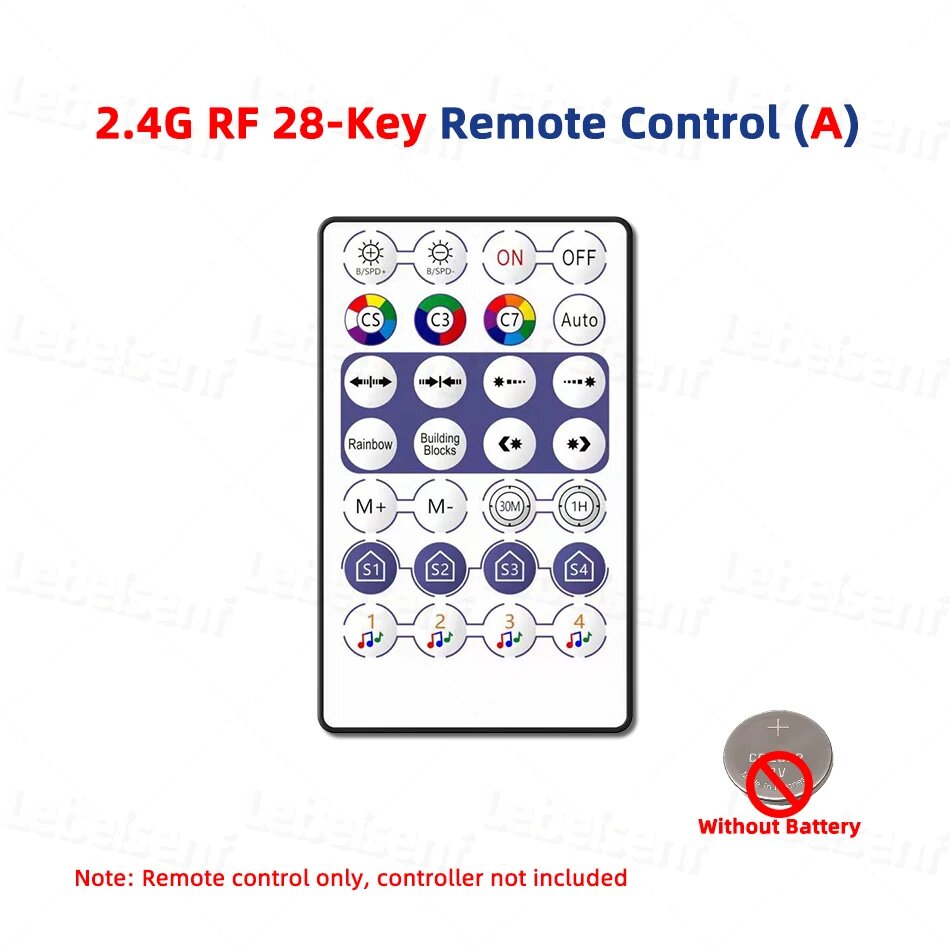 2.4G RF 28-Кнопочная Пульт Управления для Светодиодной Ленты, Only RF-A4