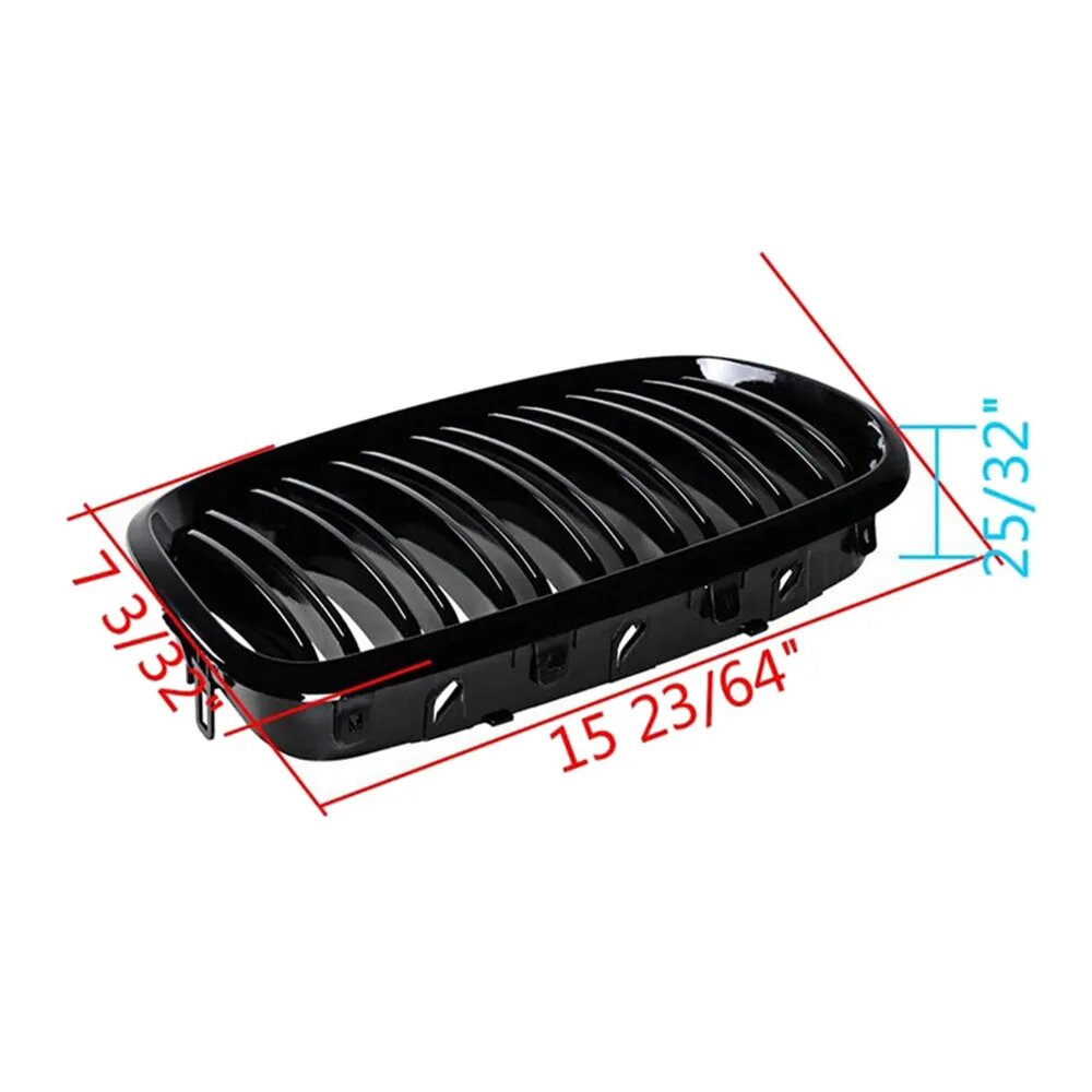 Решетка радиатора для BMW X5 E70 (2007-2013) и X6 E71 (2007-2013), черная, артикул 3250316192 — фото 1