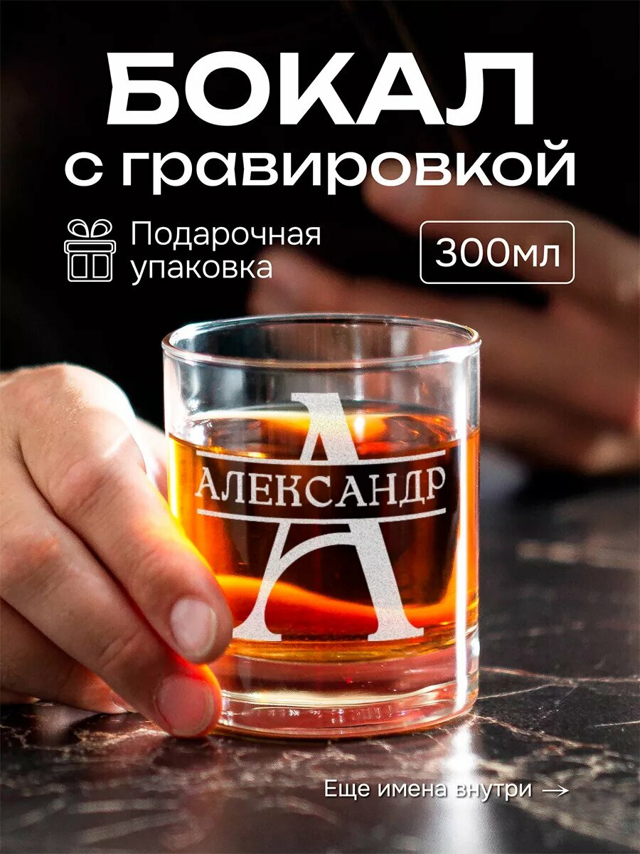Бокал с надписью в подарок