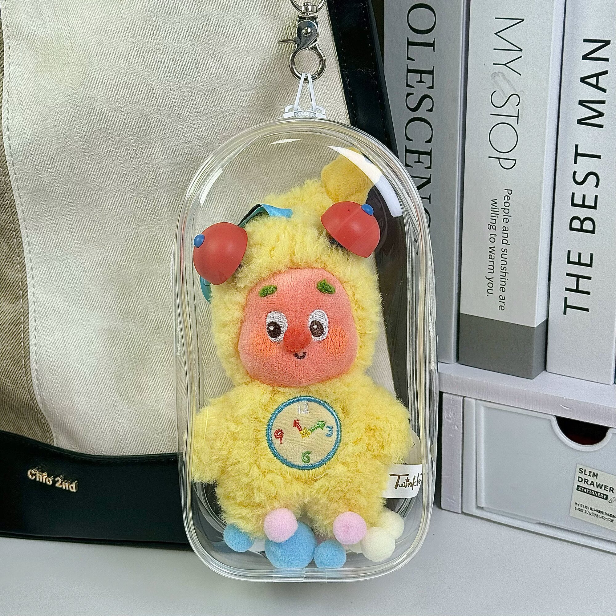 Прозрачный 19 см хранитель для аксессуаров серии POP MART Starry без куклы, включая крючок и помпон в подарок