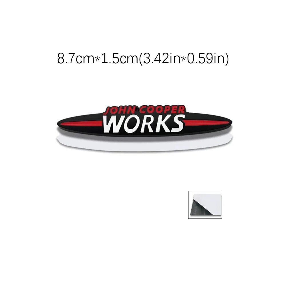 3d металлический логотип John Cooper Works Embelm, значок на гриль автомобиля, Черный, Small Black