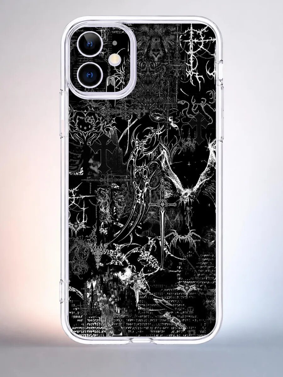 Чехол iPhone 11 Абстрактные сигилы Y2K Indie Sleaze