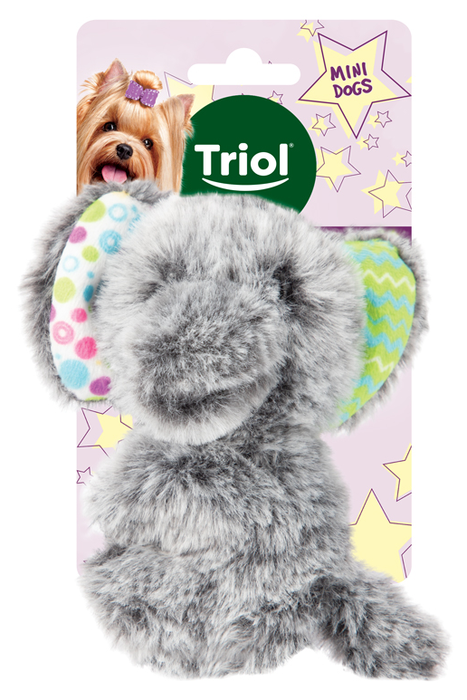 Игрушка для собак Triol / Триол MINI DOGS Слоник мягкая, с пищалкой, размером 11.5см / зоотовары для животных
