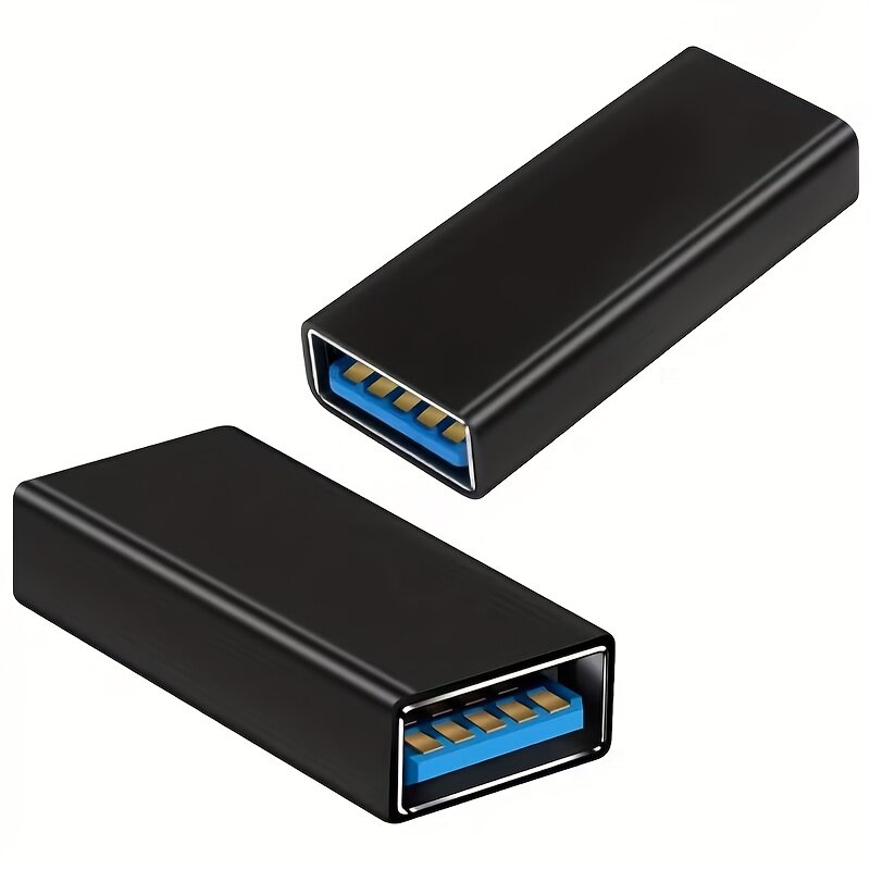 Переходник USB 3.0 Тип A (мама-мама), алюминиевый соединитель для кабелей, 2 шт.