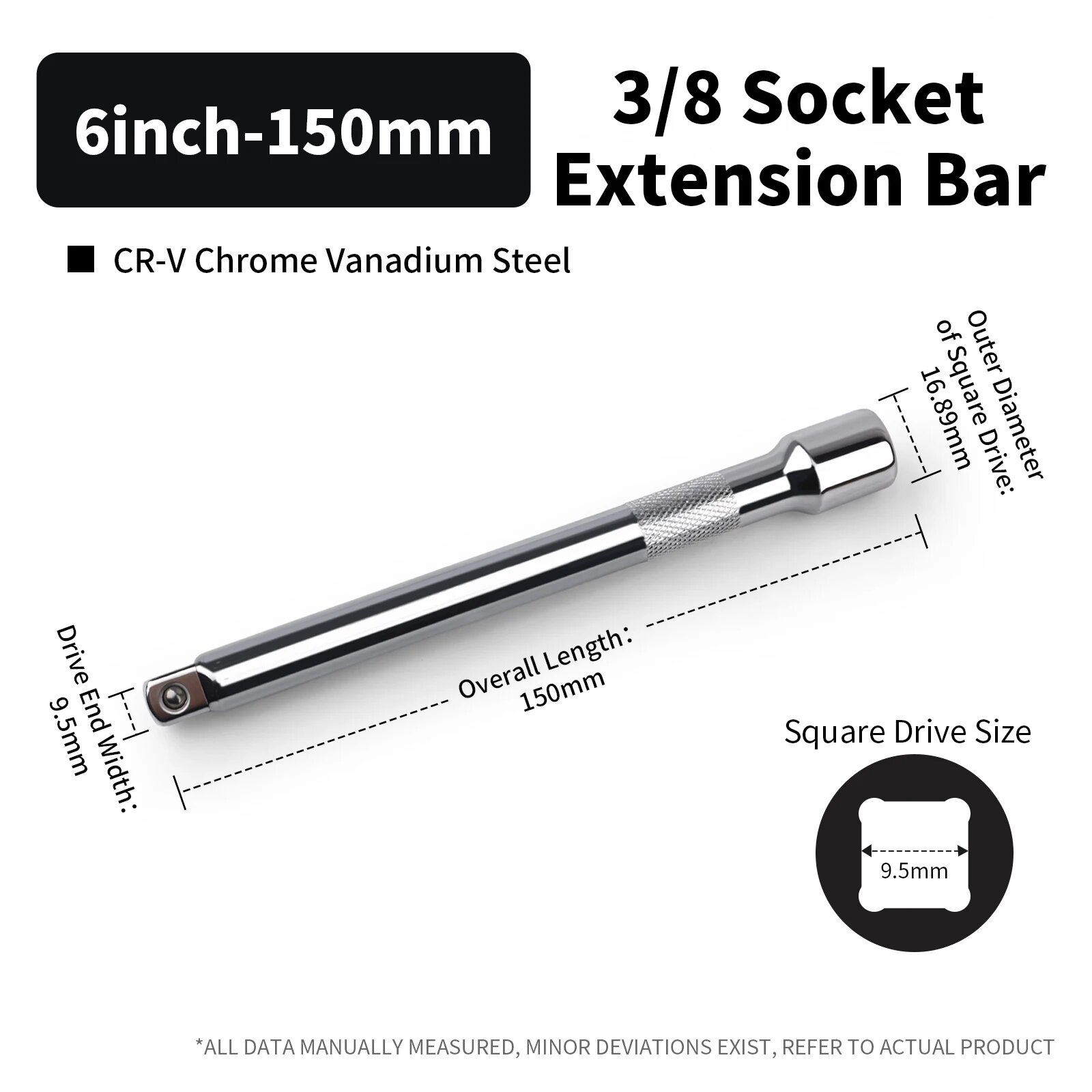 Удлинители для трещоточного ключа Norishield 1/4' 3/8' 1/2' 3-8 150mm