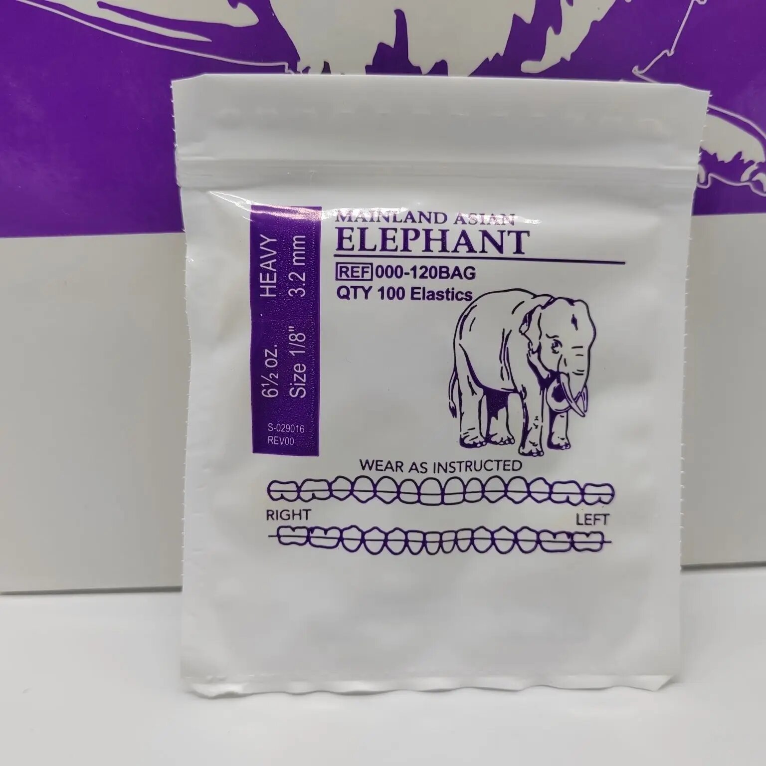 Ортодонтические резинки Elephant 1/8" 3.2mm, 100шт